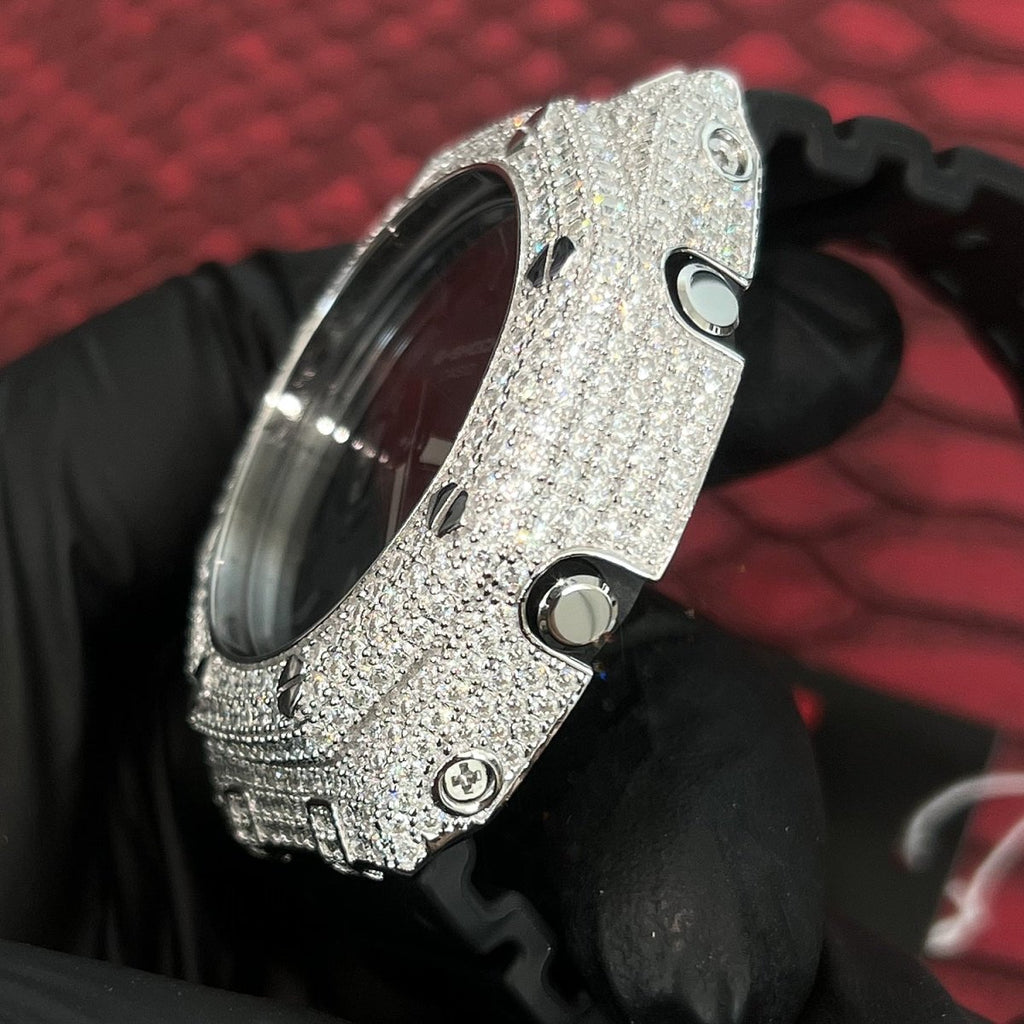 Moissanite Bust Down G Shock Watch - 7.75 Carat Sparkle – JewelryFresh